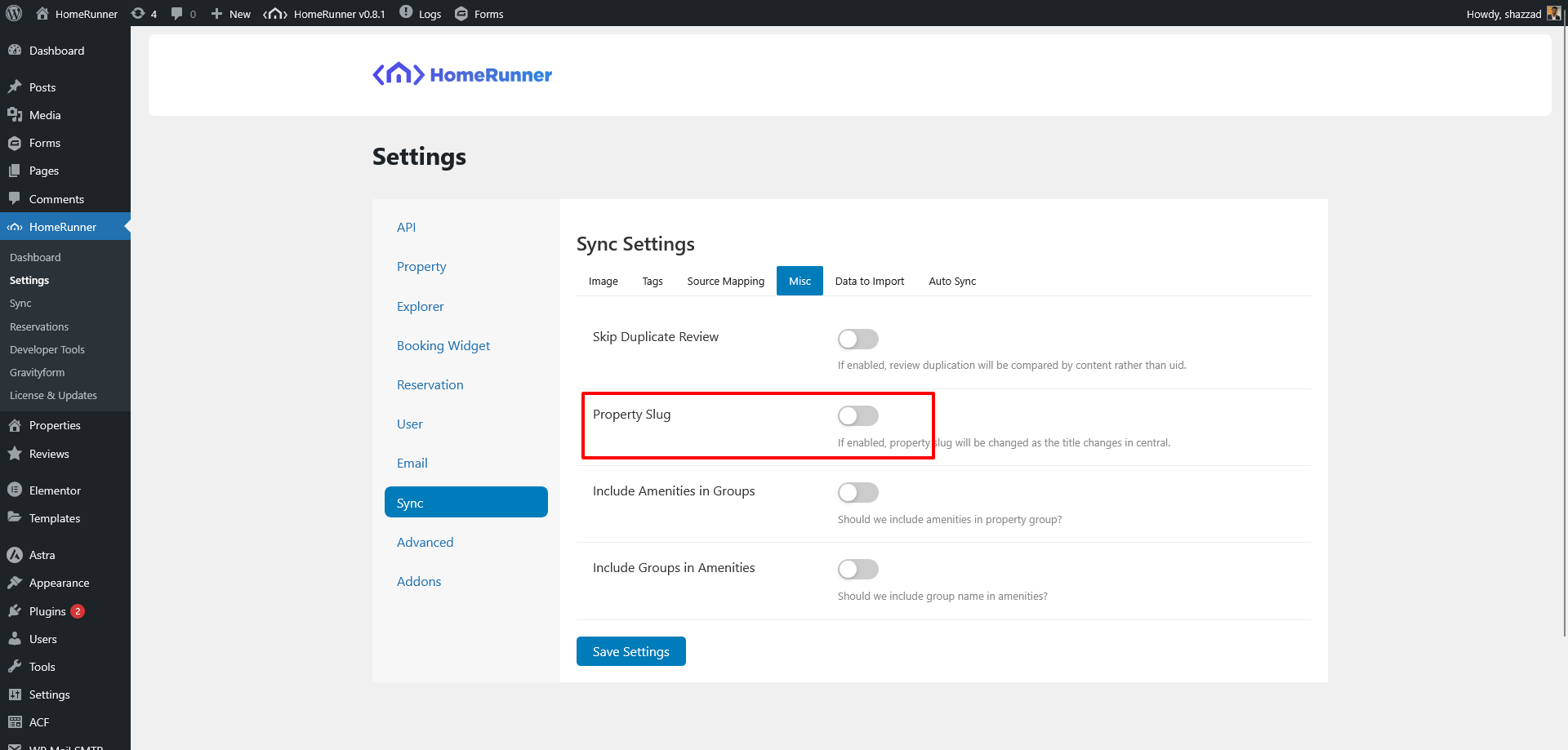How to change property slug - HomeRunner